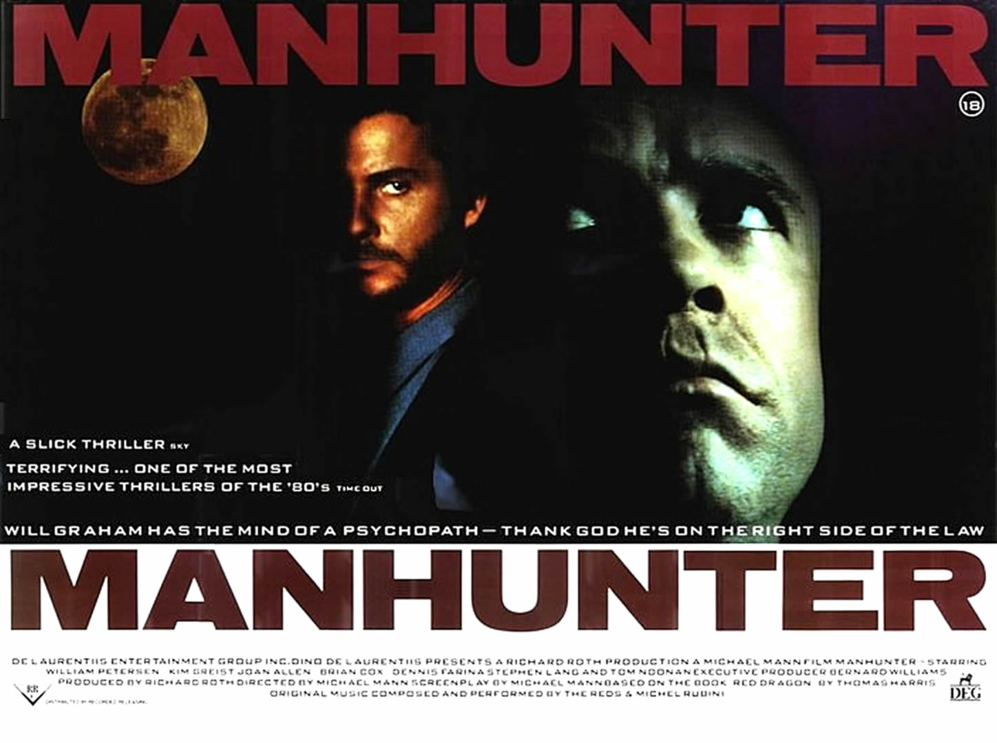 Recensie Manhunter (1986), gebaseerd op 'Red Dragon' van Thomas Harris ...